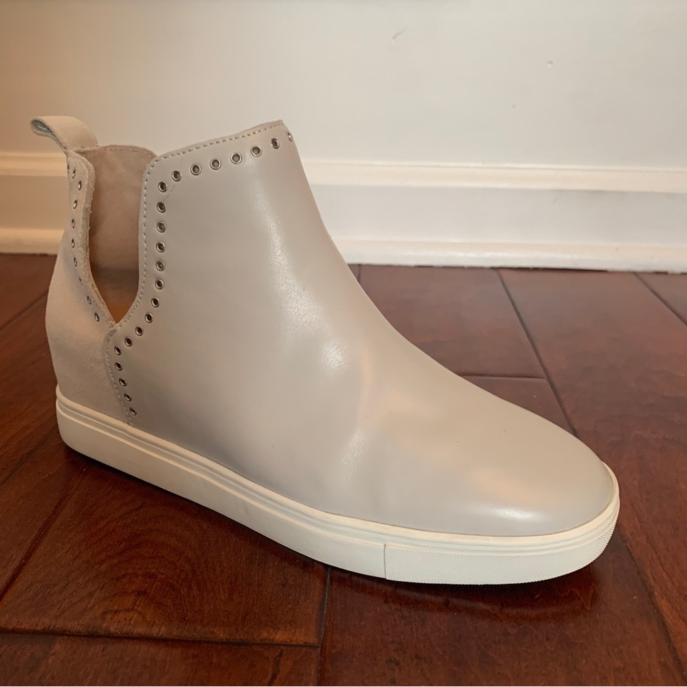 Chelsea & Violet Milo Gray Hidden Wedge Slip On Sneak… - Gem